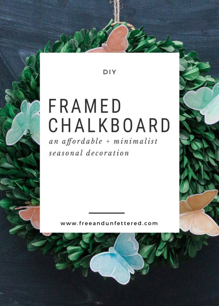 DIY: Framed Chalkboard - Free and Unfettered