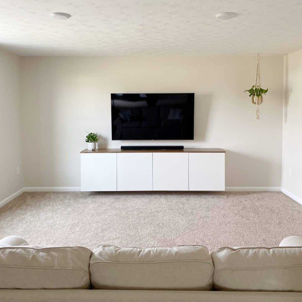 IKEA HACK The Easiest Floating TV Console Free And Unfettered