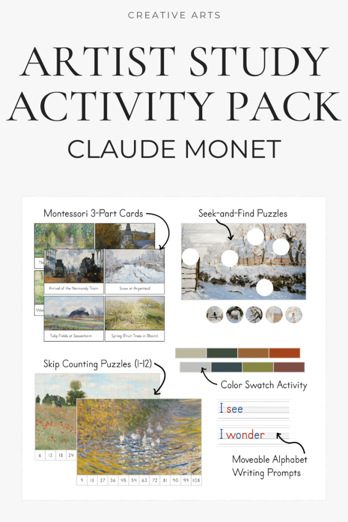 Montessori Artist Study: Claude Monet - Free and Unfettered