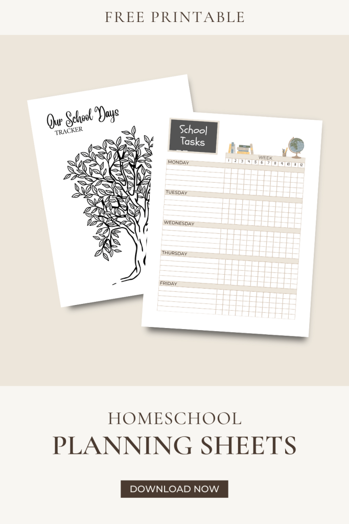 Free Printable: 2023-2024 Homeschool Planning Sheets - Free and Unfettered