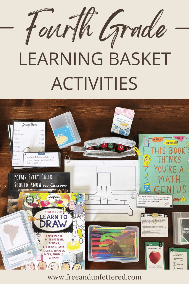 Our Favorite 4th Grade Homeschool Learning Basket Activities - Free and ...