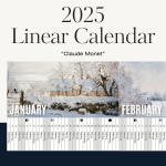 Linear Calendar: Free Printable - Free and Unfettered